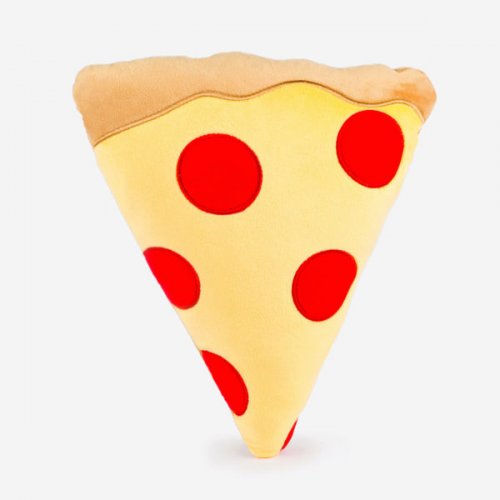Emoticon Pizza Plush Pillow